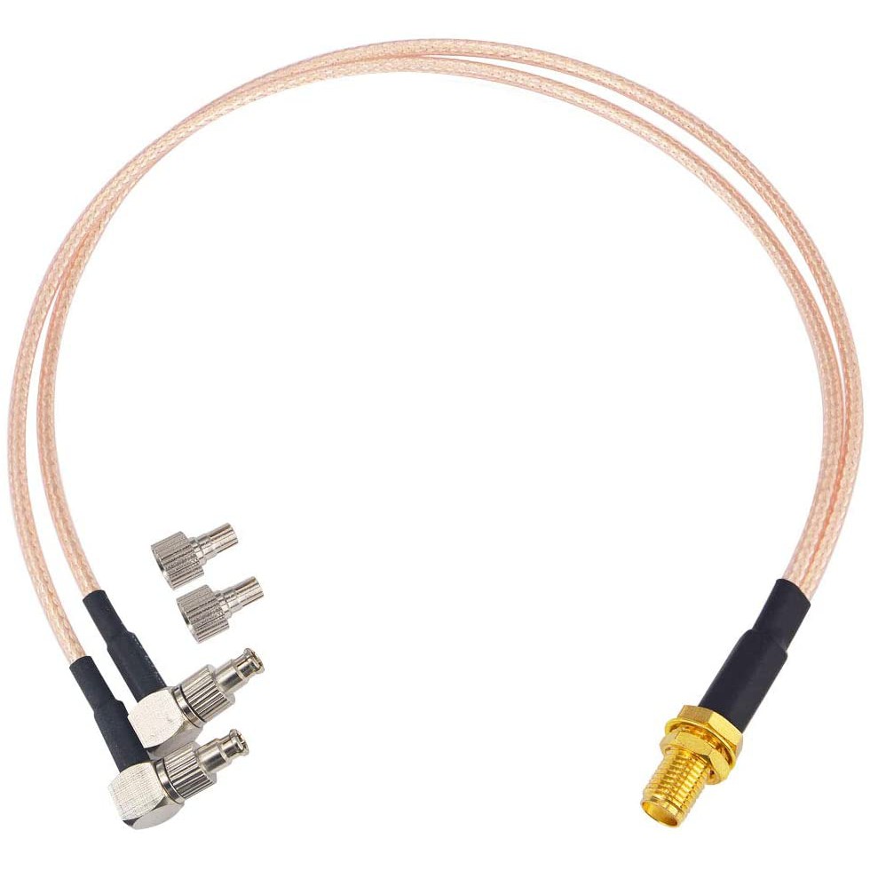 SMA Splitter Cable Y-type SMA female to Dual 2 in1 TS9/CRC9 male 90 ...