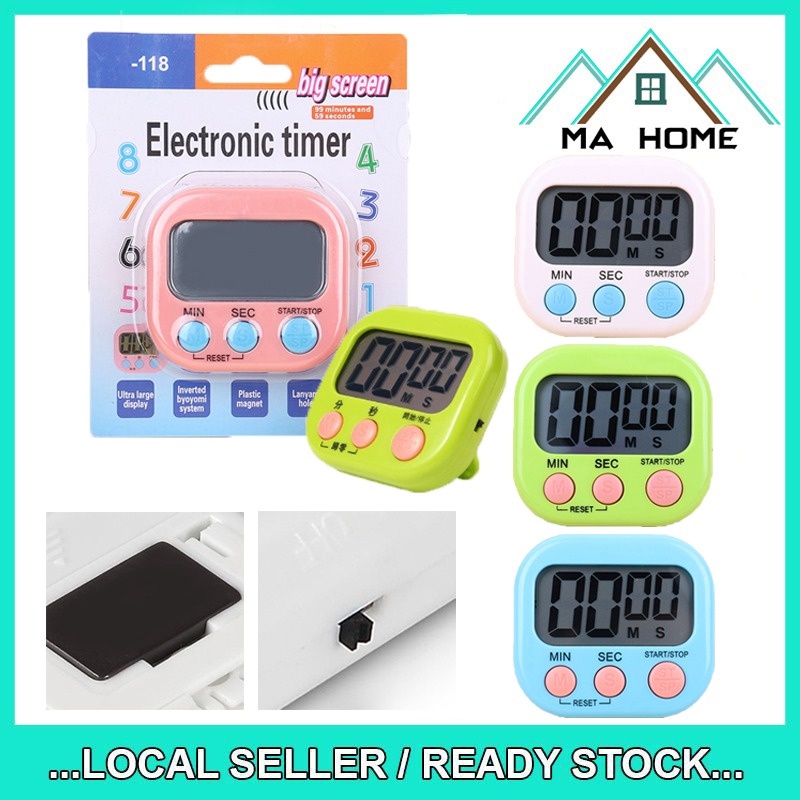 MA Home Kitchen Timer Electronic Magnetic Digital Cooking Timer ...