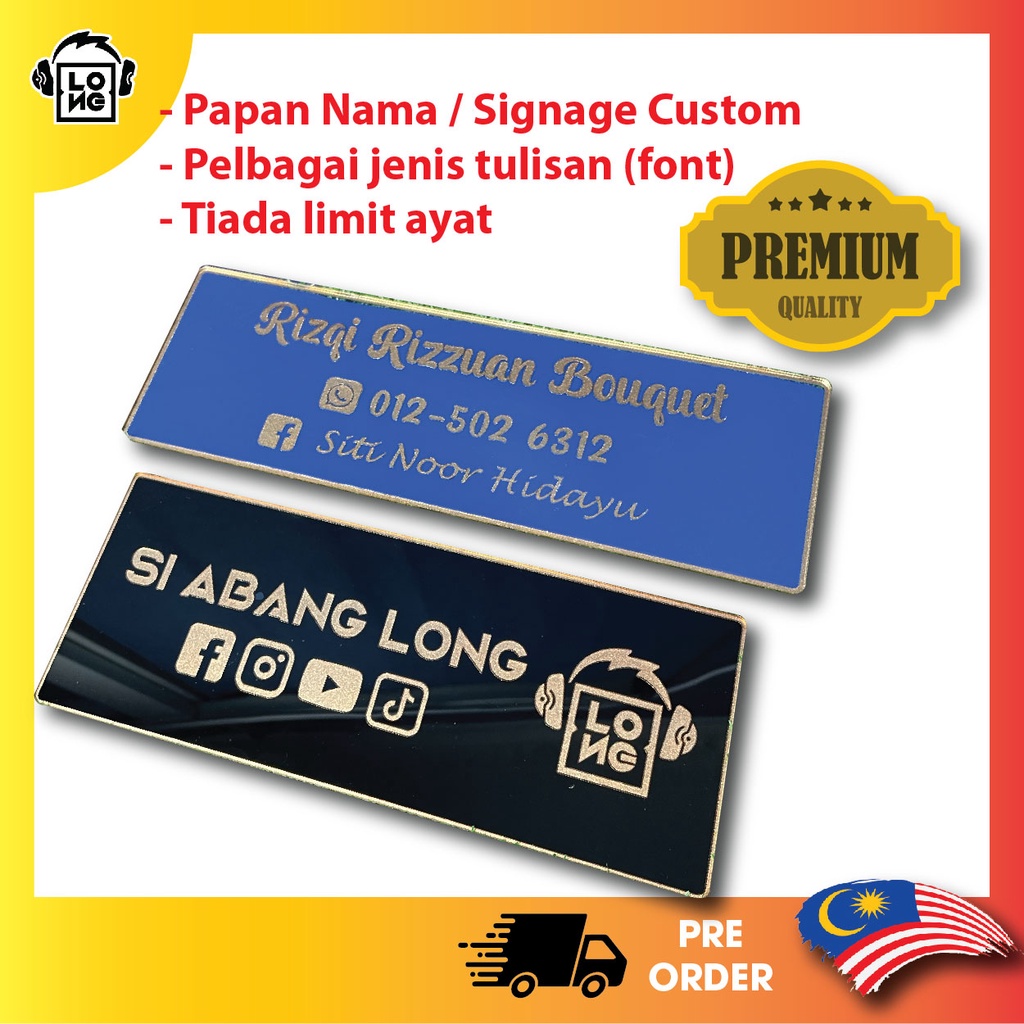 Mini Signage Name Plate / Signboard Bisnes / Name Plate Product Display ...
