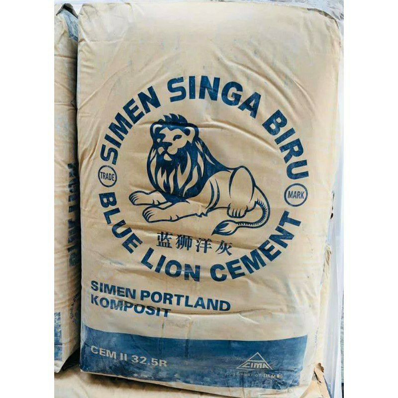 Concrete Black Cement Blue Lion Simen Hitam Ikat Bata Loose | Shopee ...
