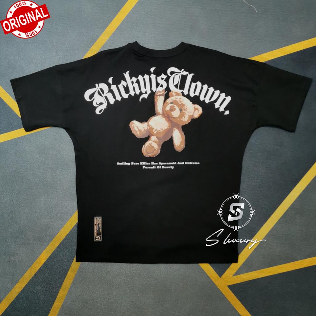 RICKY IS CLOWN GOTHIC FONT BEAR TEE (OVERSIZE) | Shopee Malaysia