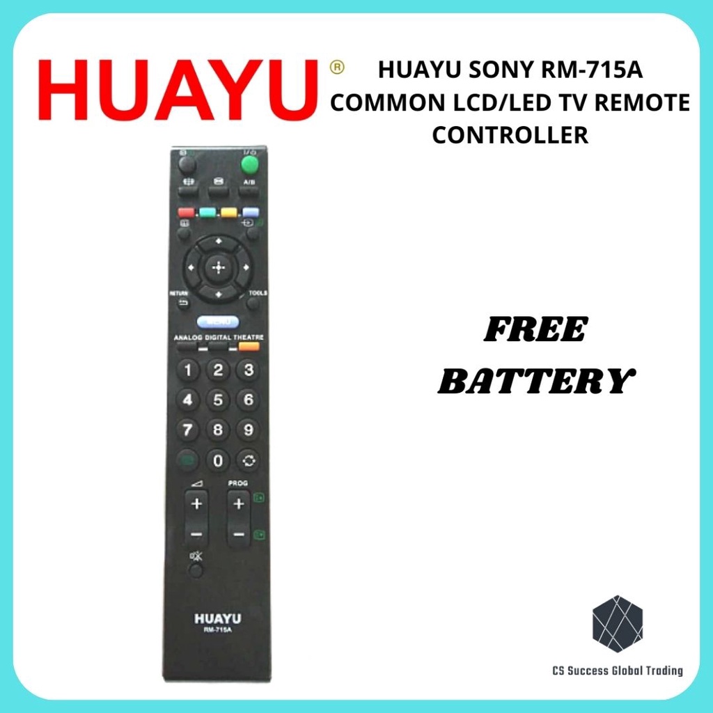 🔥Hot Product🔥 HUAYU SONY RM-715A COMMON LCD/LED TV REMOTE CONTROLLER | Shopee Malaysia