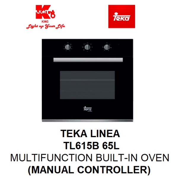 TEKA LINEA TL615B 65L MULTIFUNCTION BUILT-IN OVEN (MANUAL CONTROLLER ...