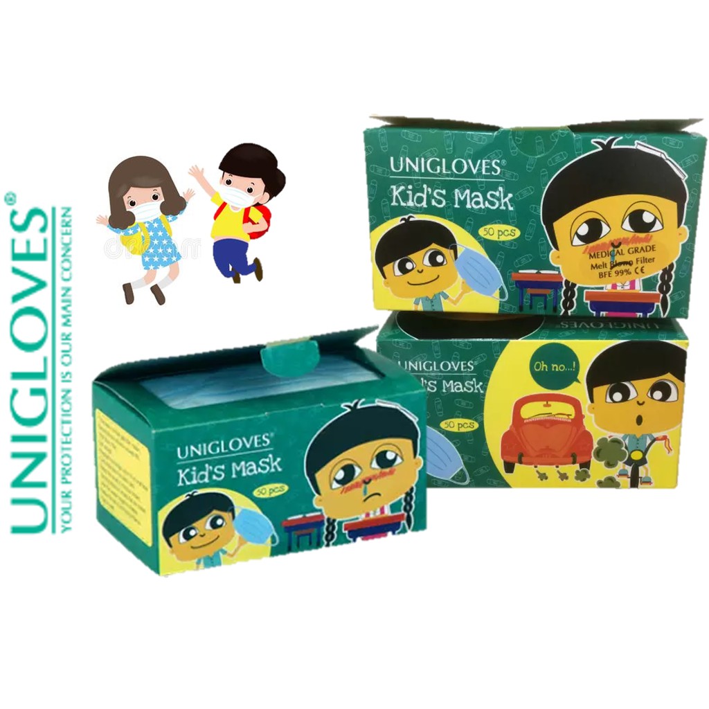 *Ready Stock* UNIGLOVES 3PLY CHILDREN MASK (MEDICOS QUALITY) | Shopee ...