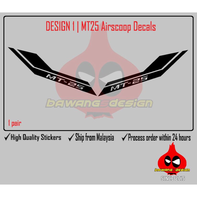 YAMAHA MT25 | Design 1 | Airscoop Decals | Shopee Malaysia