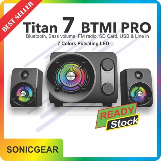 SONICGEAR Titan 7 BTMI Pro Bluetooth Gaming Speaker (7 LED EFFECTS) | Shopee Malaysia
