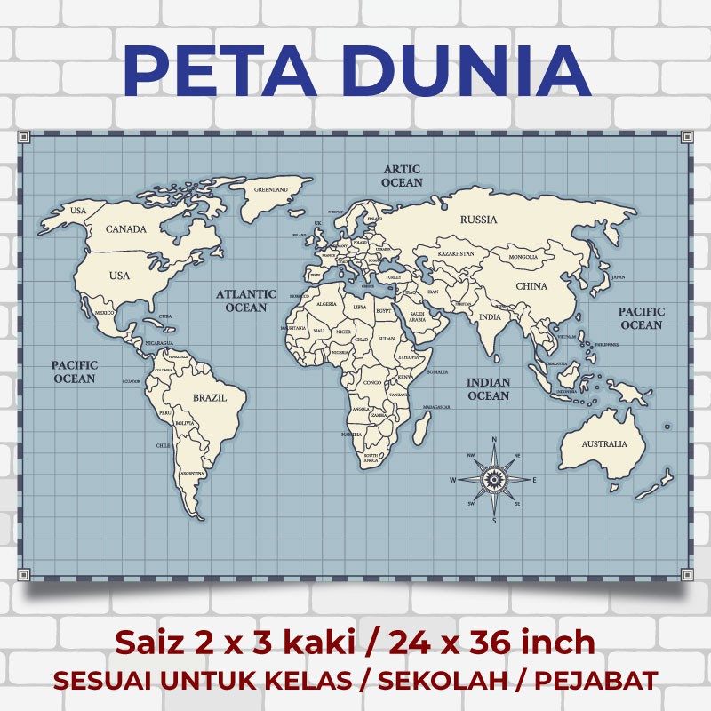 Poster Peta Dunia BESAR! | Shopee Malaysia