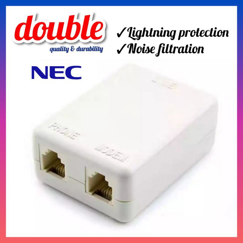 NEC ADSL telephone/modem Splitter with lightning protection Streamyx ...