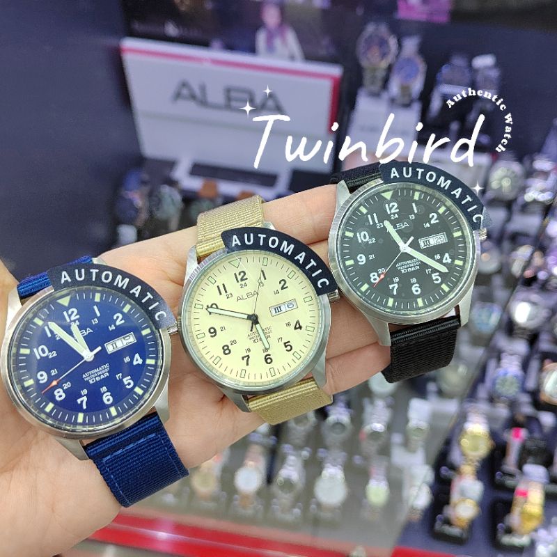 ALBA Automatic watch AL4221X AL4219X AL4223X with Nylon strap | Shopee ...