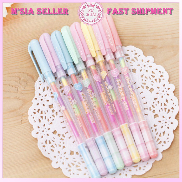 SKM Rainbow Colour Pen 6 Changing Colour | Shopee Malaysia