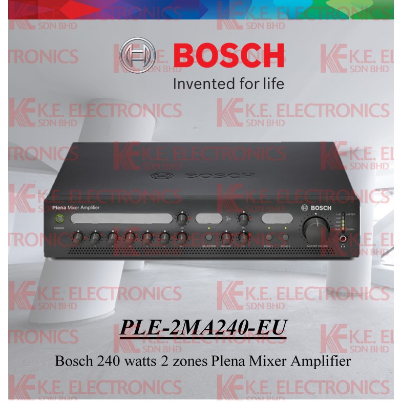 Bosch PLE-2MA240-EU Plena 240Watts Mixer Amplifier c/w 2 Zones Selector | Shopee Malaysia