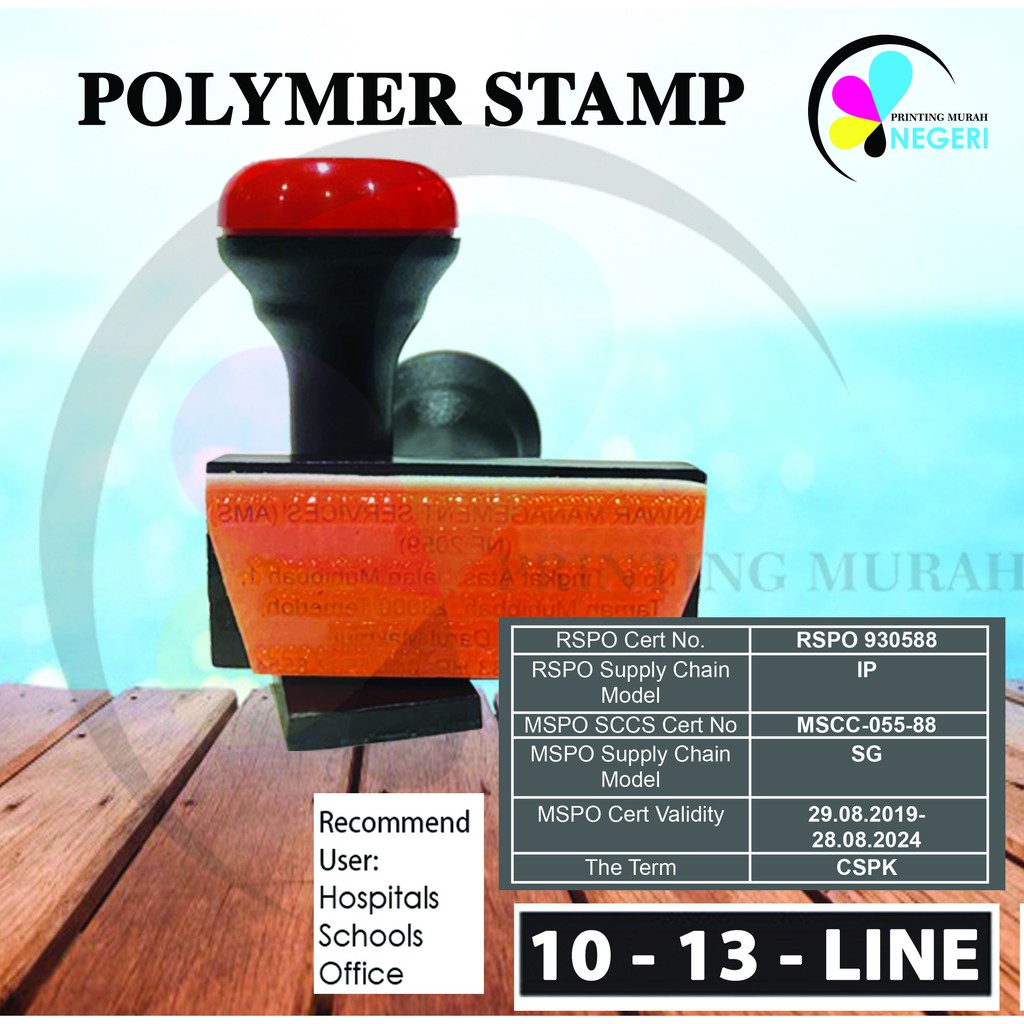 SAME DAY POST OUT Rubber Stamp Custom Made Cop Getah (Name Chop ...