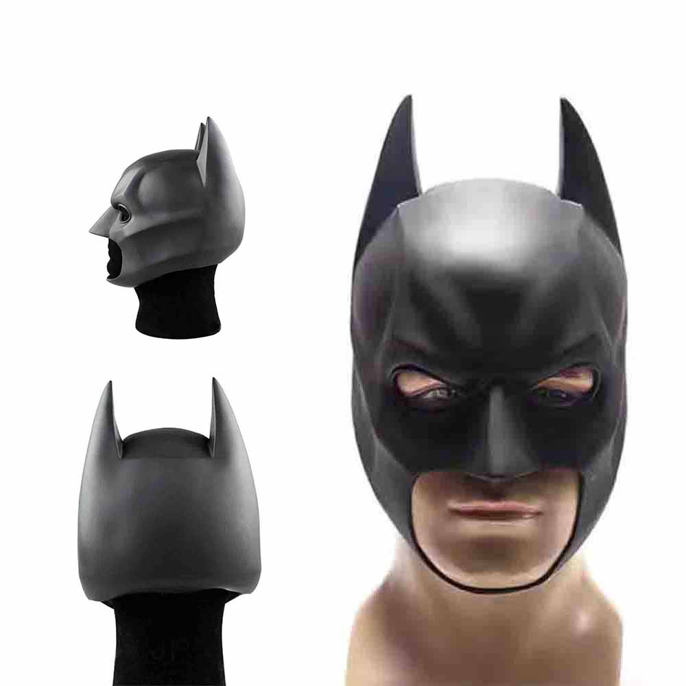 Batman Full Mask With Cowl The Dark Knight Rises Latex Helmet Adult ...