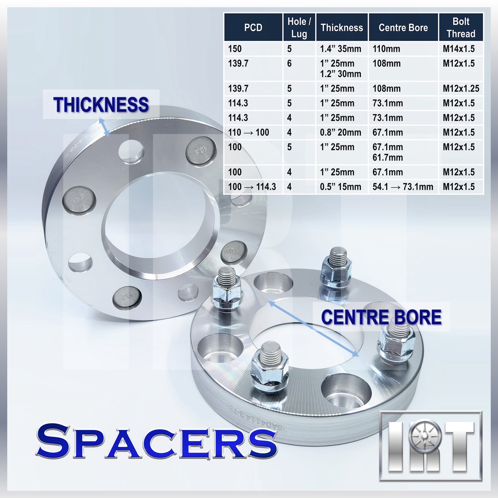 4 5 6 Hole Spacer Wheel Rim PCD 100 114.3 139.7 150 Lug Stud Lubang ...