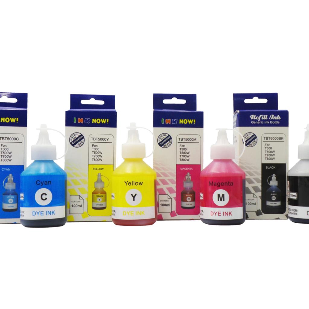 Brother T-Series BT6000/5000 Hybrid Dye Ink Refill Set 4Colour CYMK For ...