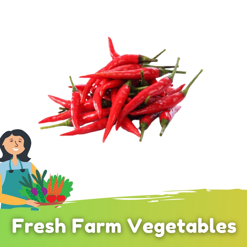 Cili Padi Merah / Red Chili Padi (80g+/-) | Shopee Malaysia