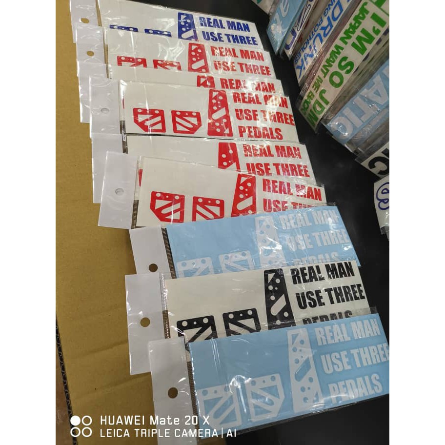 REAL MAN DRIVE THREE PEDALS STICKER | Shopee Malaysia