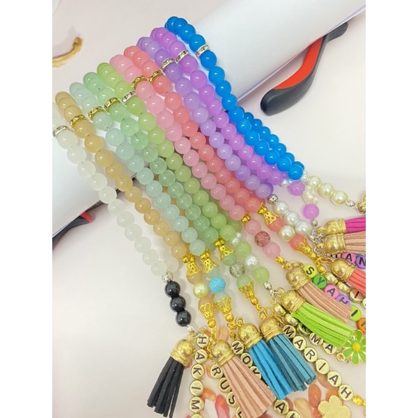 🇲🇾 Tasbih 33biji Custom Name with Exclusive Pastel Bead | Shopee Malaysia