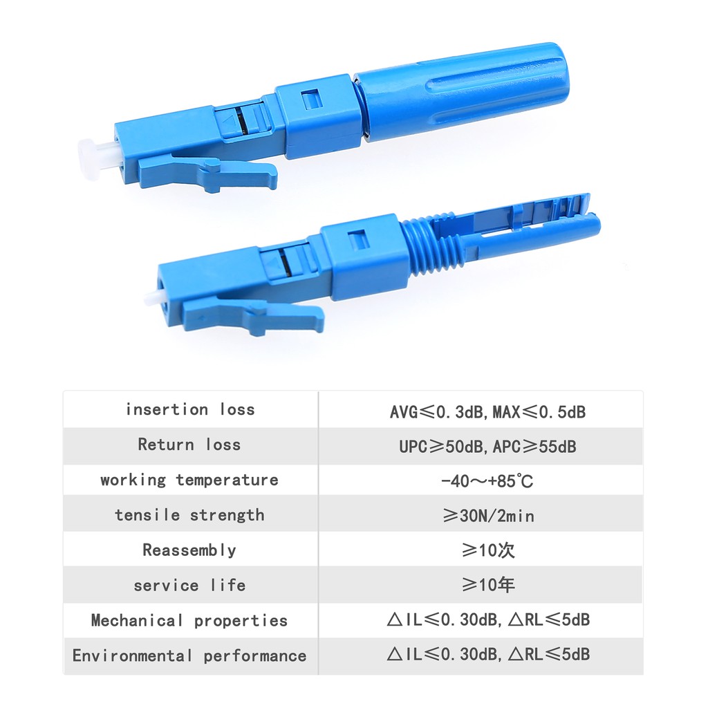 FTTH LC-（UPC/APC) Optical Fiber Cable Quick LC Fast Connector adapter ...