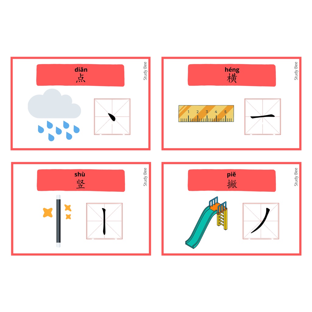 [Softcopy] Chinese Stroke Flashcards for Kindergarten and Primary ...