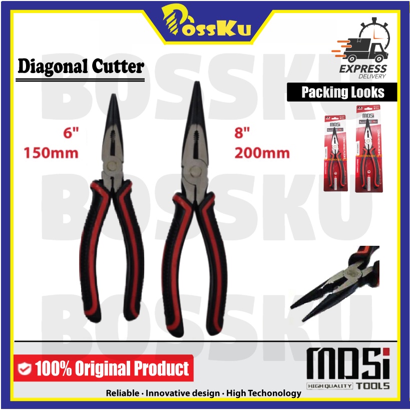 MDSI Heavy Duty LONG NOSE PLIER 6'' / 8'' (MD-03002 / 03003) PLIER LONG ...