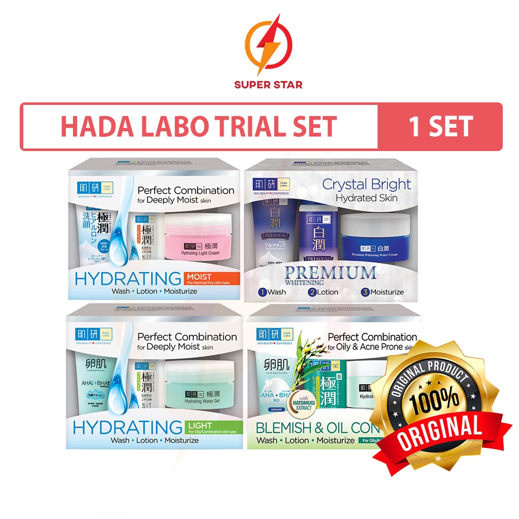 Hada Labo Premium Whitening / Hydrating 123 / Blemish & Oil Control ...