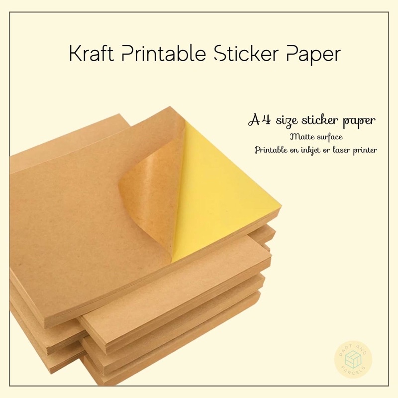 A4 Kraft Brown Sticker Paper | Shopee Malaysia