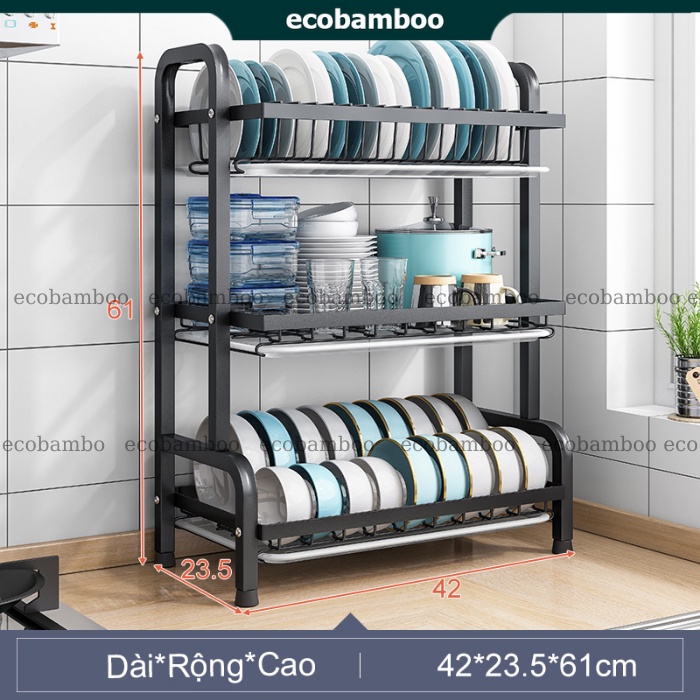 2, 3-Storey Durable Dish Shelf, Multi-Purpose Dish Rack With Sturdy ...