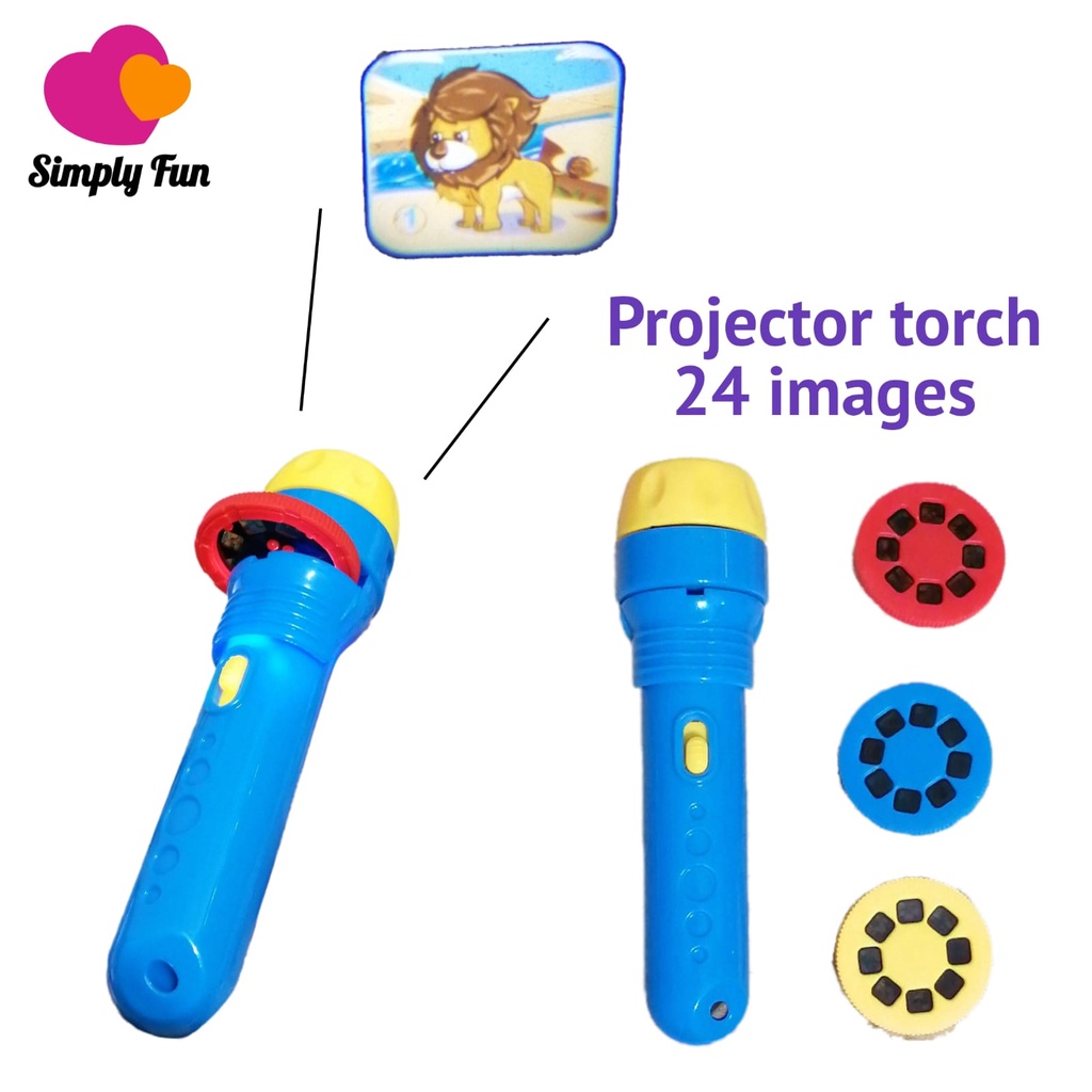 🇲🇾 Ready stock ️ Torch light projector with 24 images 🧡 Lampu obor ...
