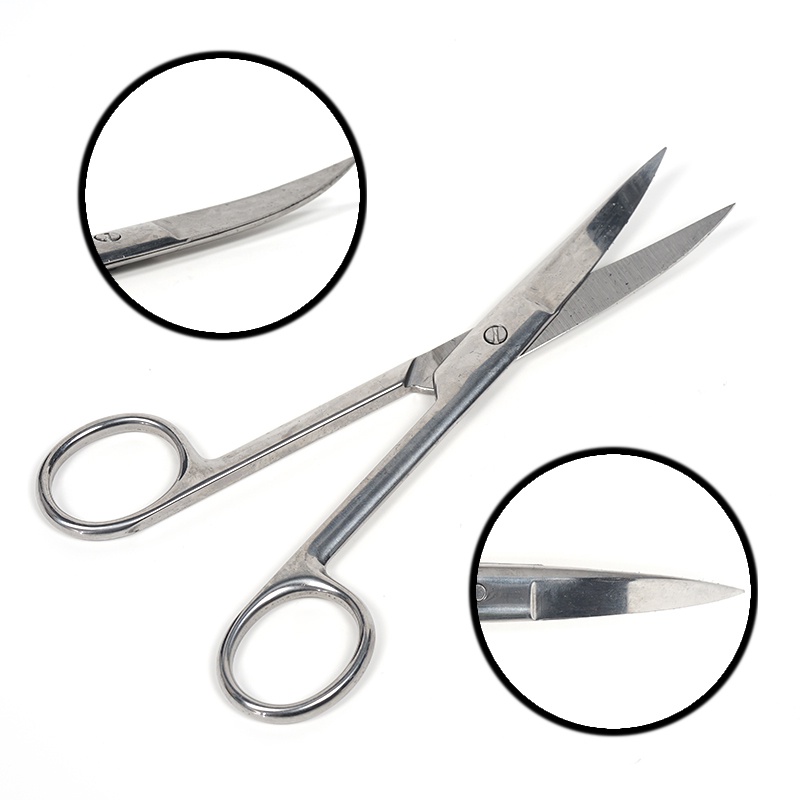 Straight/Elbow Dental Surgical Scissors Stainless Steel Oral Tools ...