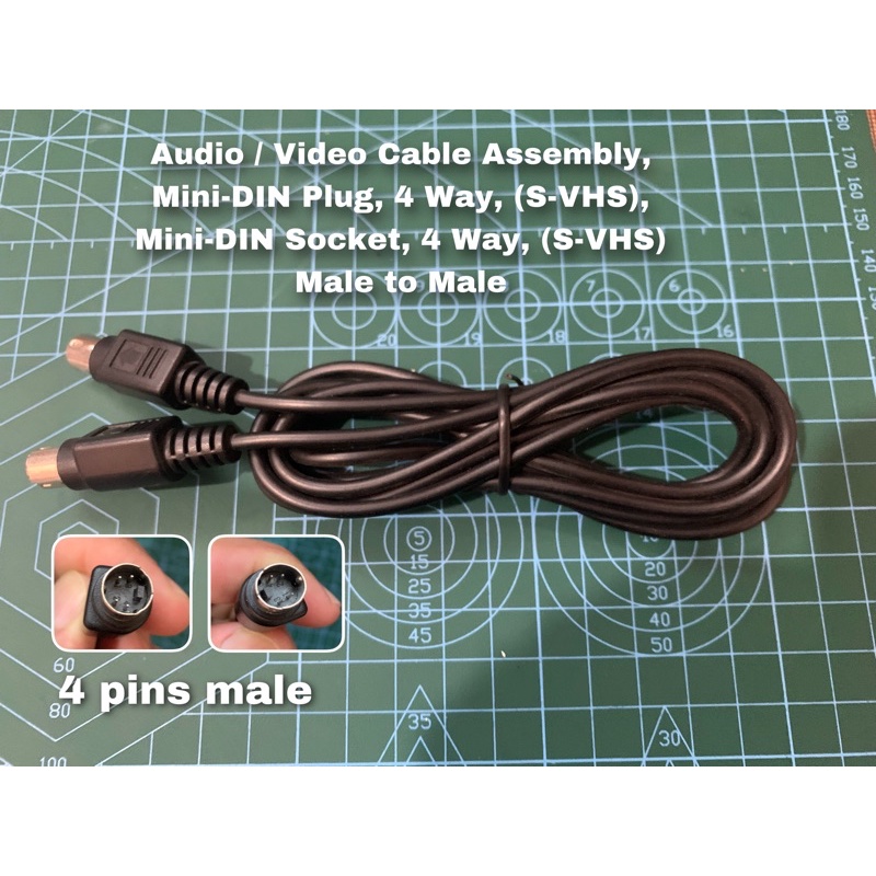 Audio / Video Cable Assembly, Mini-DIN Plug, 4 Way, (S-VHS), Mini-DIN ...