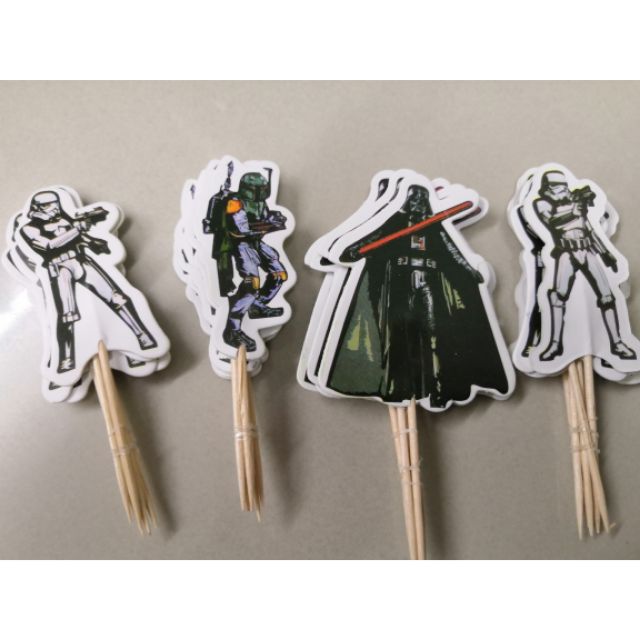 Star wars stick cake topper Starwar starwars (4pcs) | Shopee Malaysia