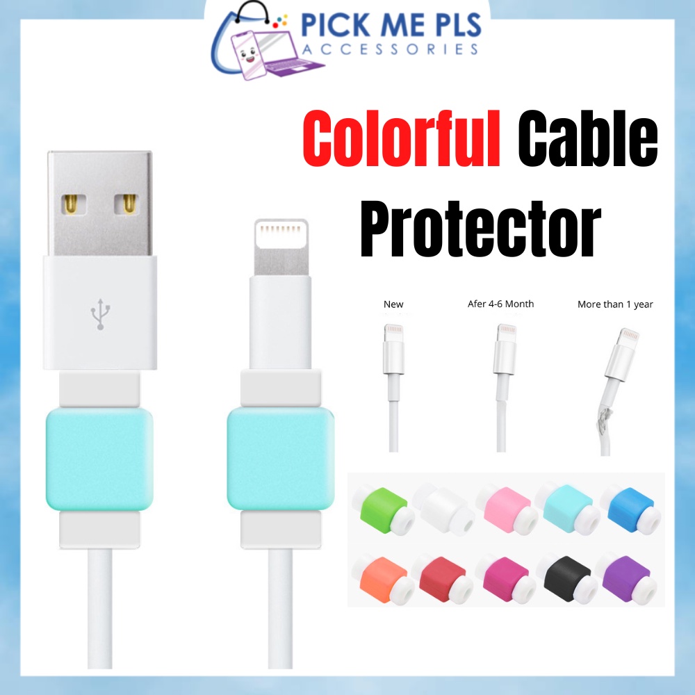 Colorful Phone Charging Cable Clips Protector USB Cable Protector ...