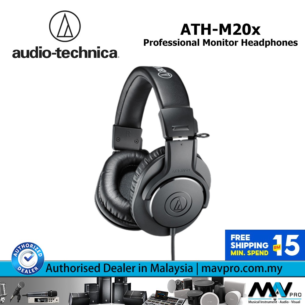 Audio Technica ATH-M20x Professional Monitor Headphone (M20x) | Shopee Malaysia