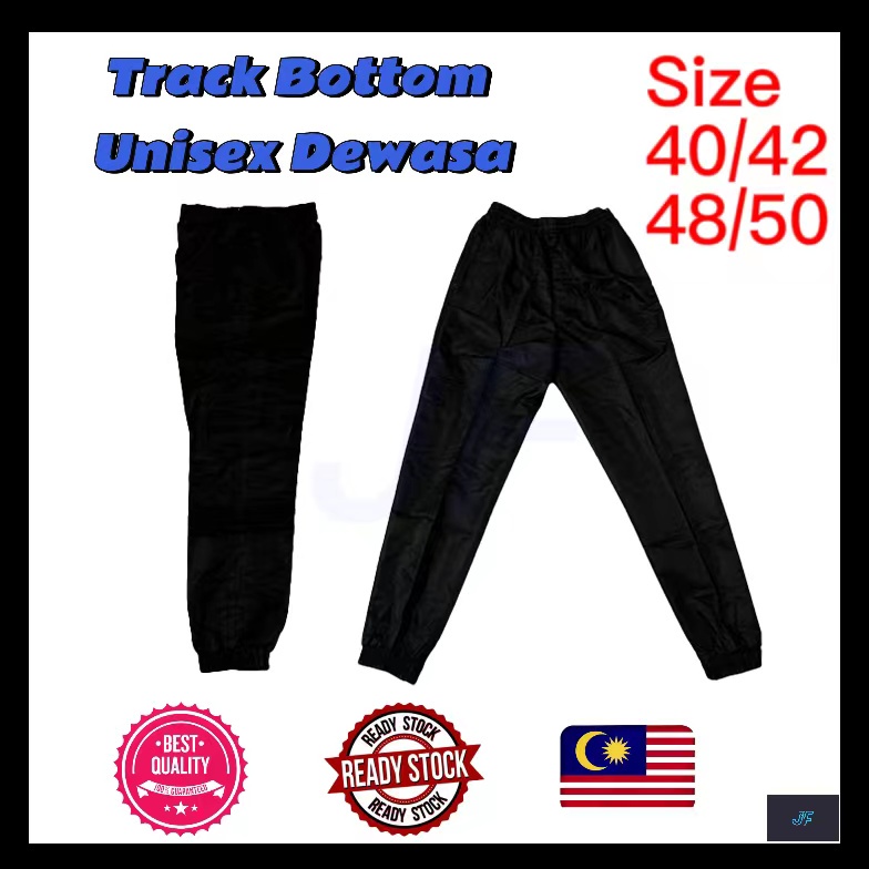 Plus Size Seluar Track Kosong Tebal Cekak Bawah Track Bottom Unisex ...