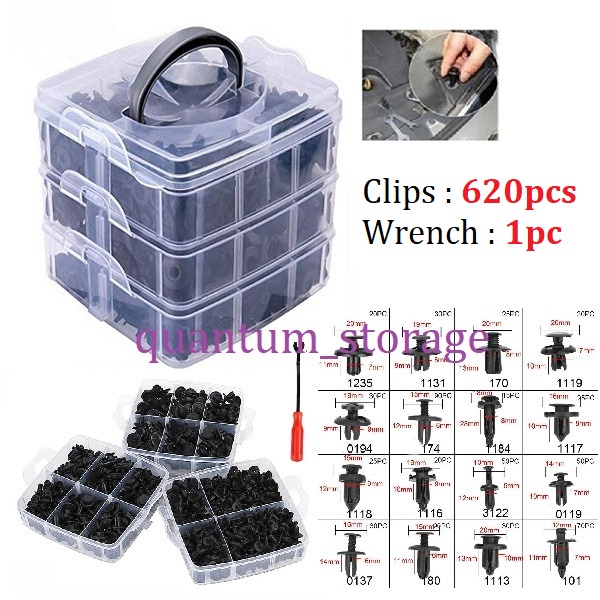 620pcs Car Clip Car Fastener Car Bumper Clips Rivet Door Panel Retainer ...