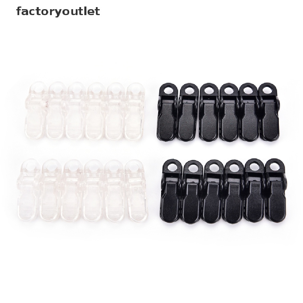 【factoryoutlet】 12pcs awning clamp tarp clips snap hangers tent camping ...