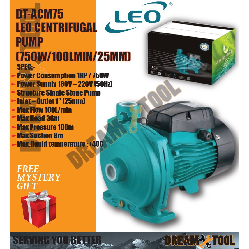 *WATER PUMP* Leo ACM75 Centrifugal Pump (750W/100Lmin/25mm)DT-ACM75 | Shopee Malaysia