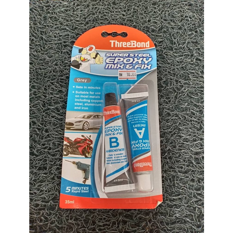 CT MOTOR GAM 2TAN THREEBOND 35ML 2TAN GUM SUPER STEEL EPOXY MIX&FIX ...