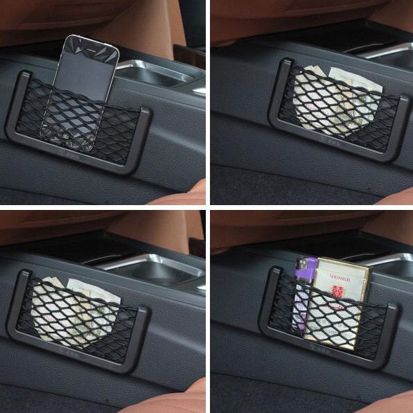Offer! Car Universal Seat Side Back Storage Net Bag Phone Holder Pocket ...