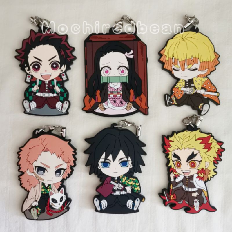 Demon Slayer Keychain Kimetsu No Yaiba Tanjiro Nezuko Zenitsu Sabito ...
