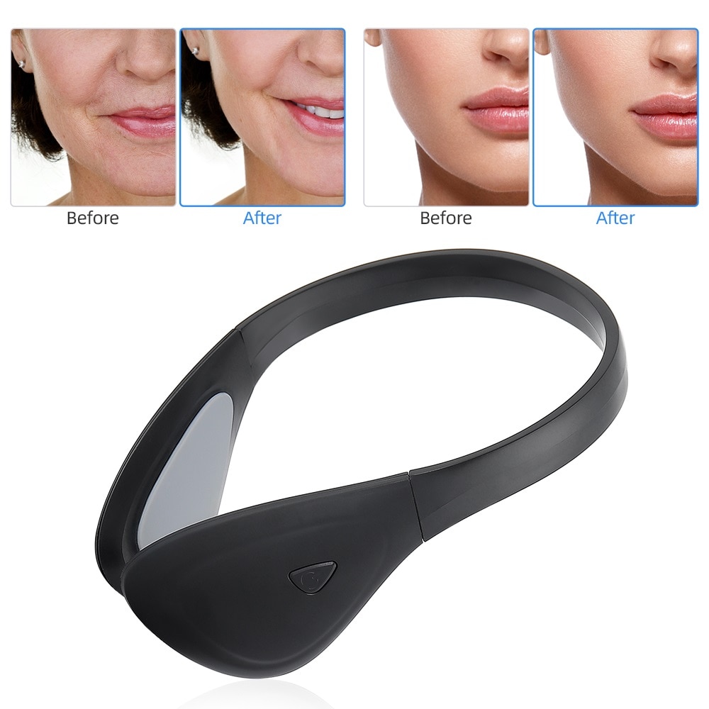 USB Rechargeable Electric V Face Massager EMS micro current sonic ...