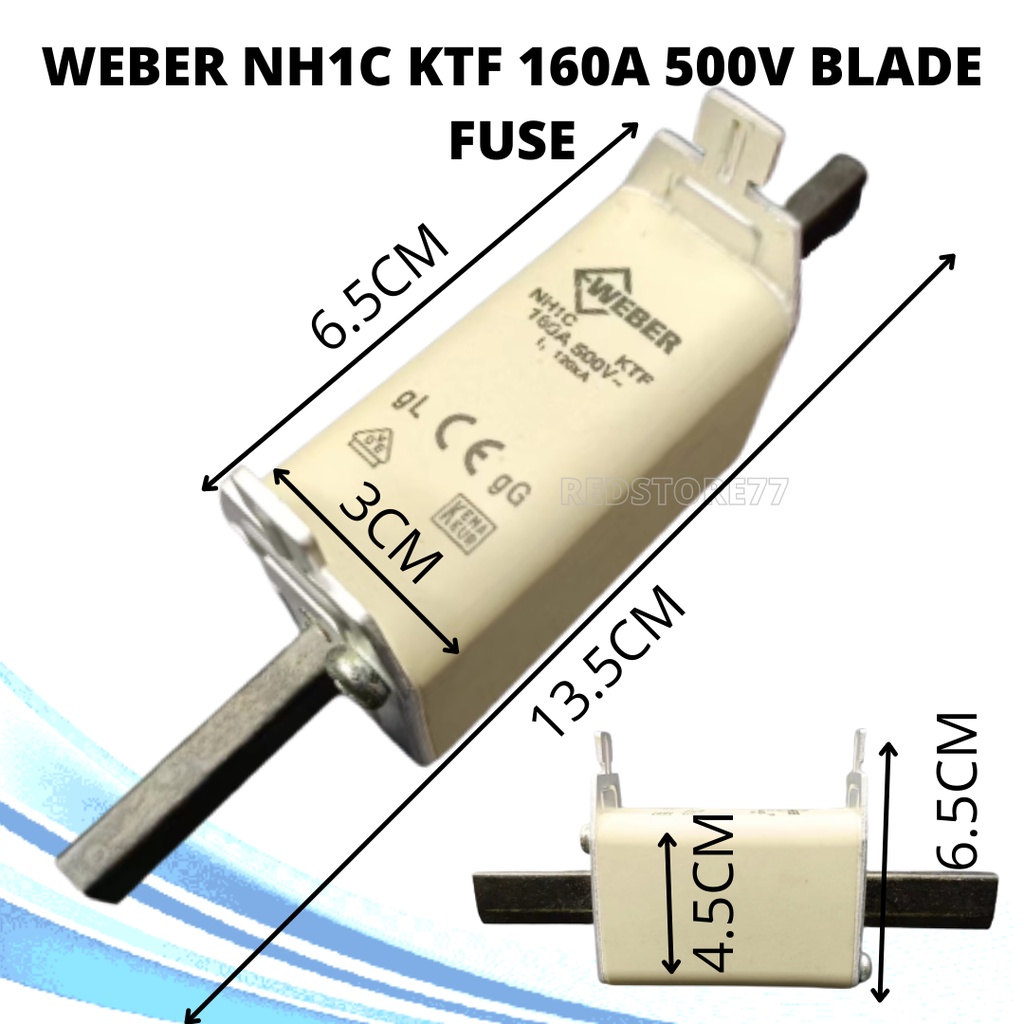 WEBER NH1C KTF 160A 500V~ 120KA BLADE FUSE | Shopee Malaysia