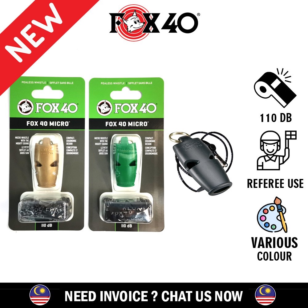 CMG FOX 40 Micro Soccer Sports Classic Referee Whistle - (1's) | Shopee ...
