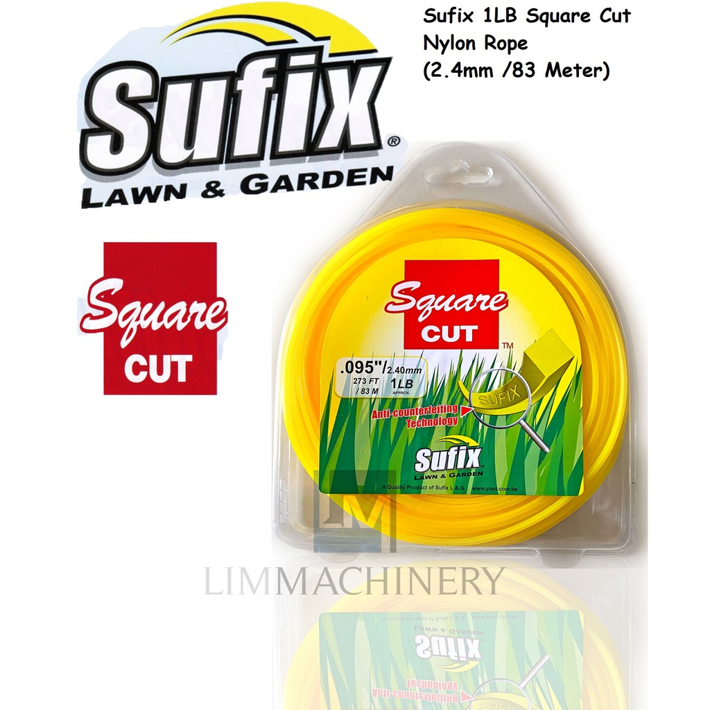 Sufix Square Cut Nylon Rope (Tali Mesin Rumput) 1/2 LB / 1 LB / 5LB | Shopee Malaysia