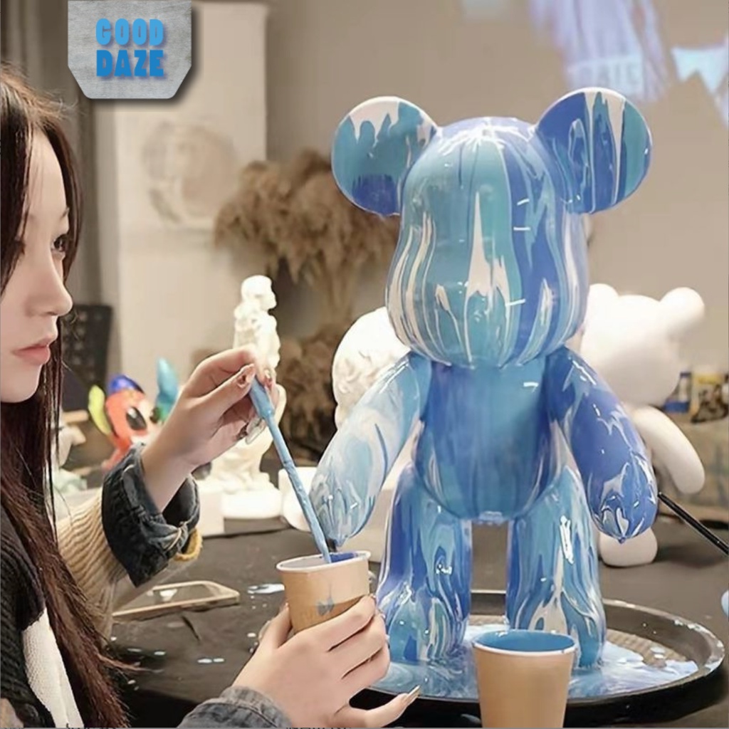 【GOOD DAZE】DIY Paint Bear Handmade Bear Bear Toy Keychain Fluid Brick ...