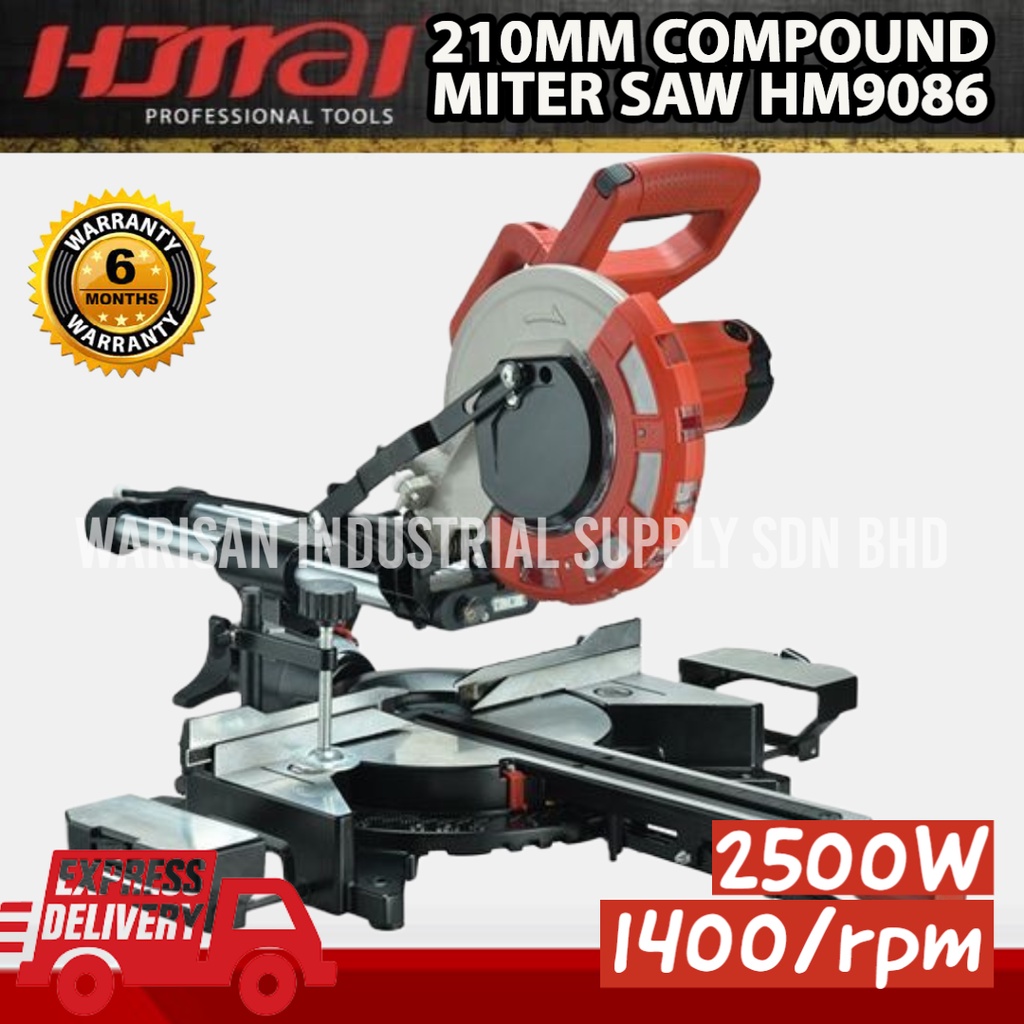 HOMAI 210mm SLIDE COMPOUND MITER SAW HM9086 | Shopee Malaysia