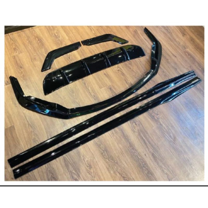 HONDA CITY GN2 2020-2022 SIDE SKIRT FRONT LIPS DIFFUSER RS LIPS GLOSSY ...