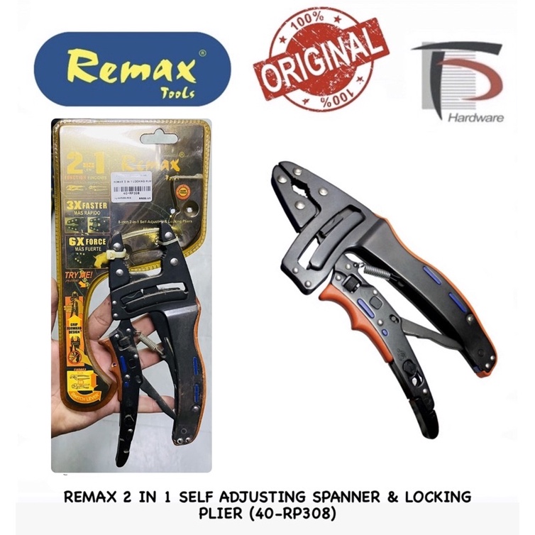 🔥 CLEARANCE🔥 REMAX 2 IN 1 SELF ADJUSTING SPANNER & LOCKING PLIER (40 ...