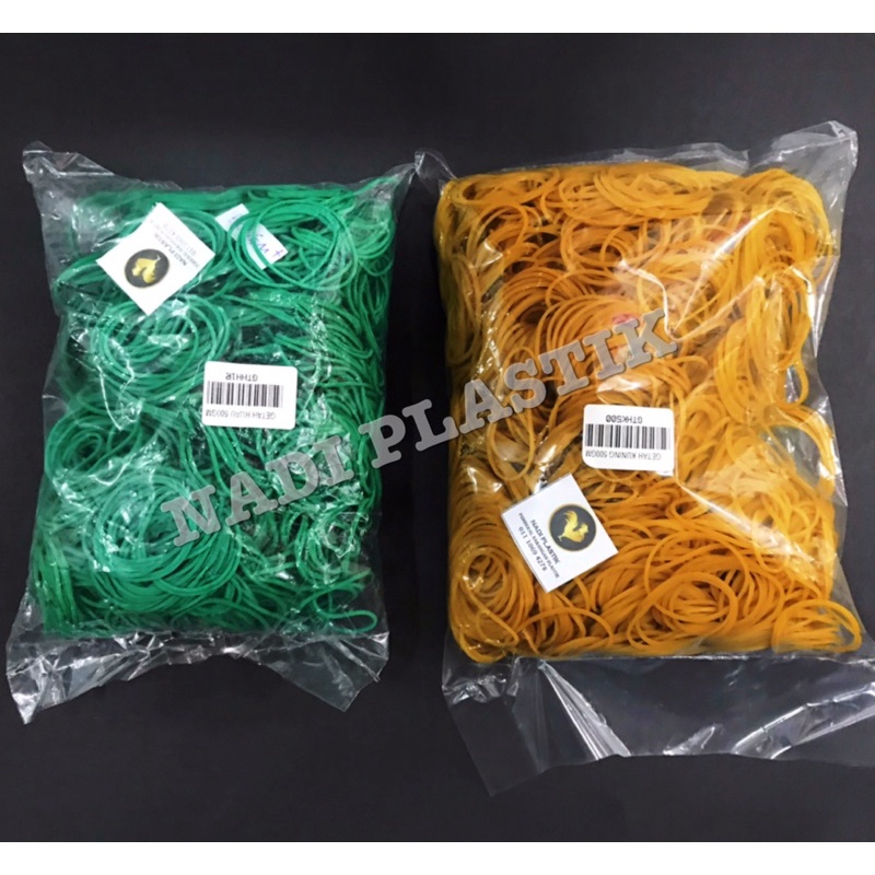Rubber Band High Quality | Getah Gelang Elastik 500 gm & 1 kg (KUNING ...